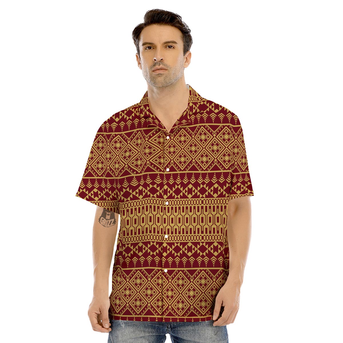 Thai Traditional Print Pattern Men's Hawaiian Shirt