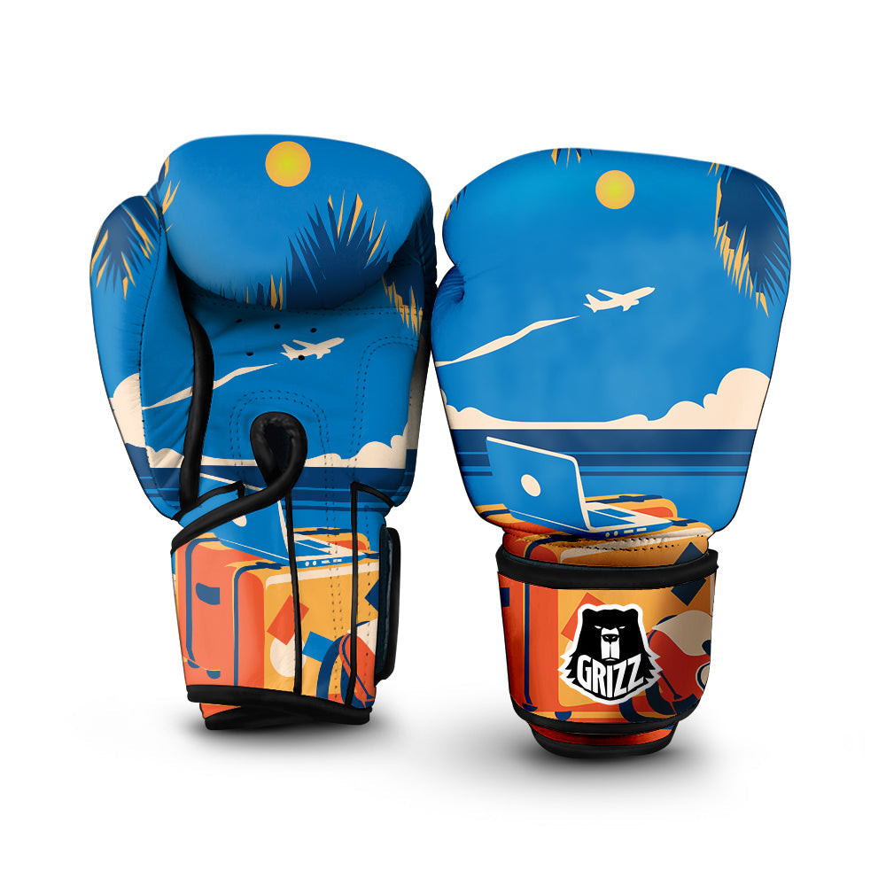 Time To Travel Summer Holiday Print Boxing Gloves
