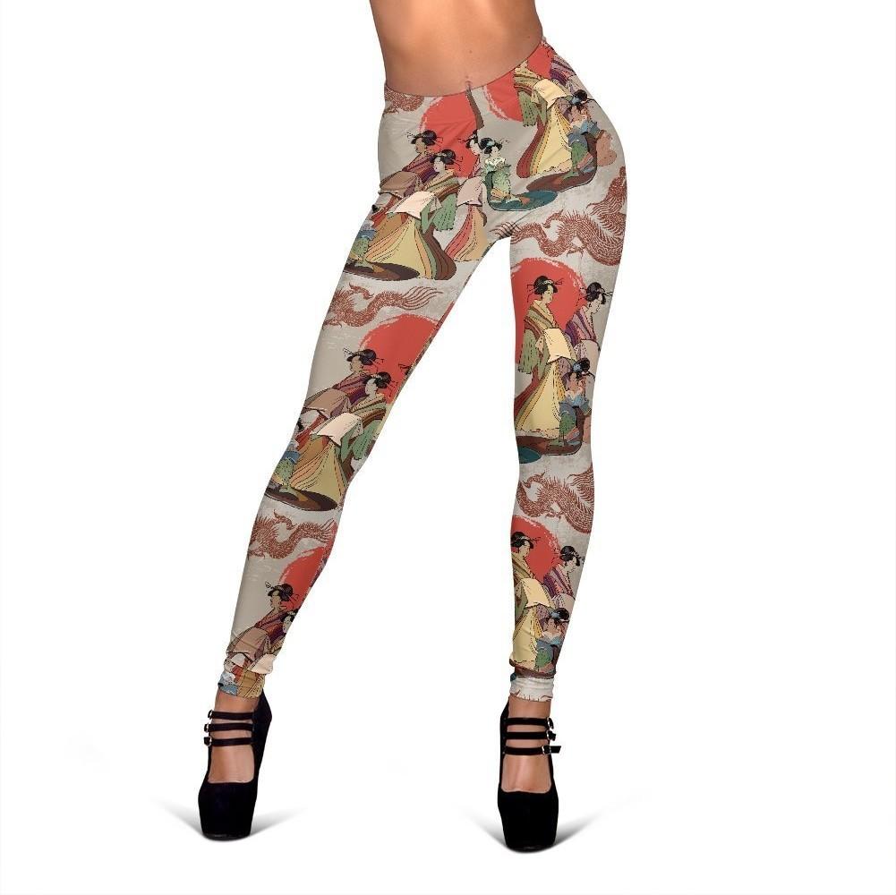 Tokyo Japanese Print Pattern Women Leggings