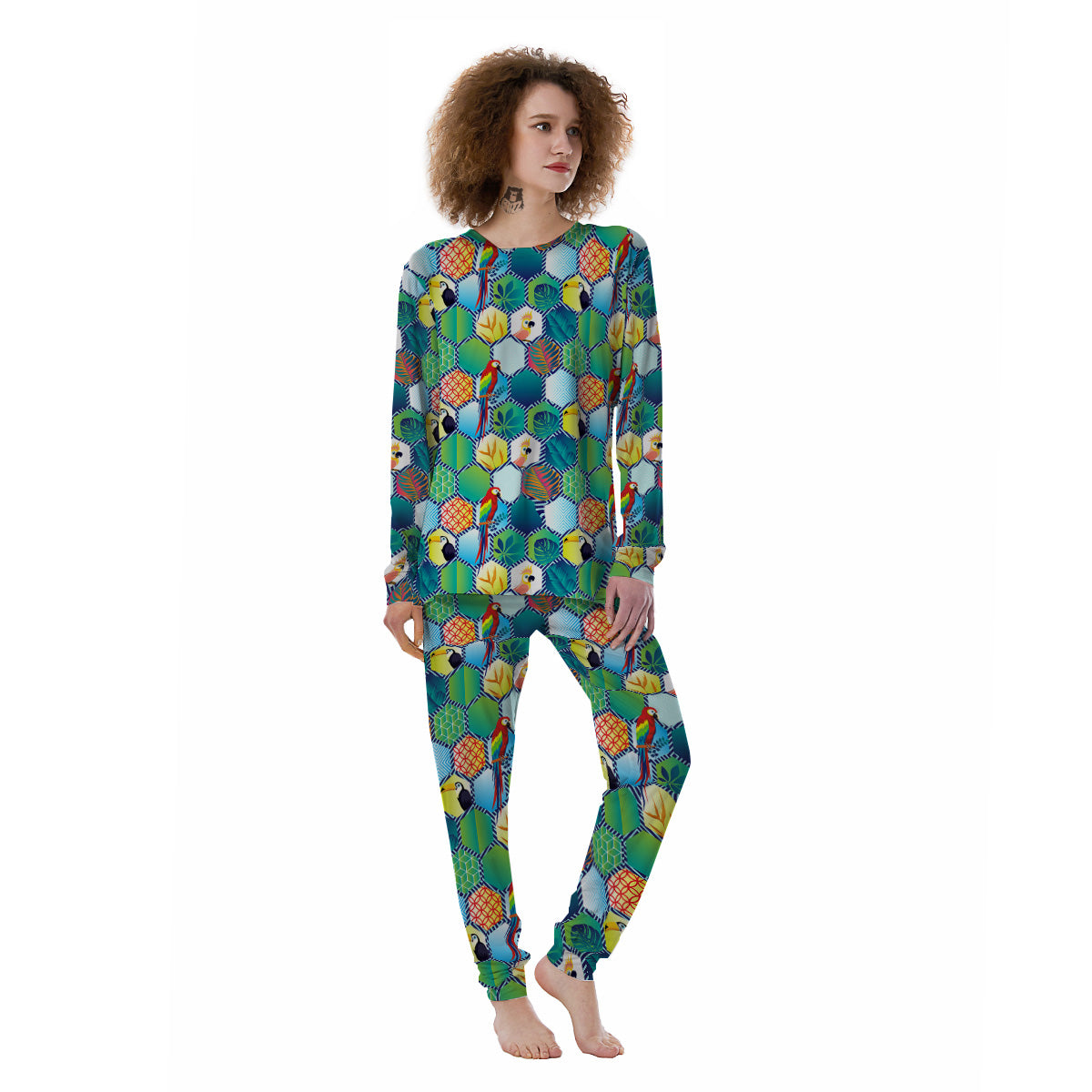 Tropical Exotic Hawaii Art Print Pattern Women's Pajamas – Grizzshopping