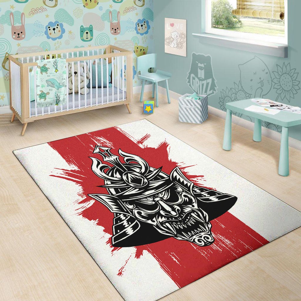 Warrior Japanese Samurai Print Floor Mat