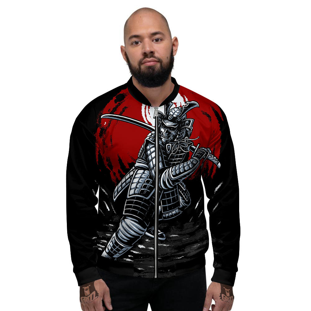 Warrior Samurai Dark Print Men's Bomber Jacket