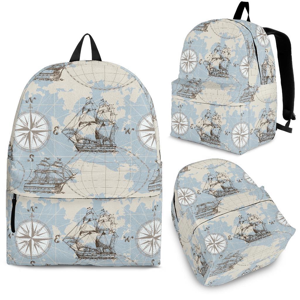 World Print Map Pattern Backpack