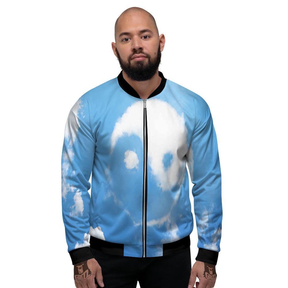 Yin Yang Space And Sky Print Men's Bomber Jacket