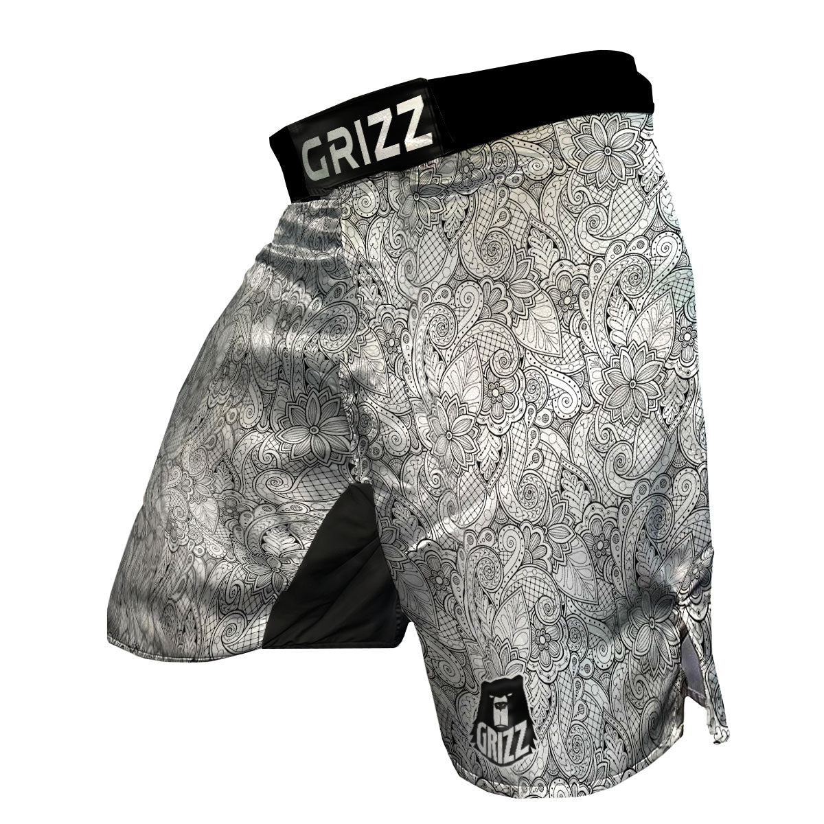 Zentangle Monochrome Print Pattern MMA Shorts