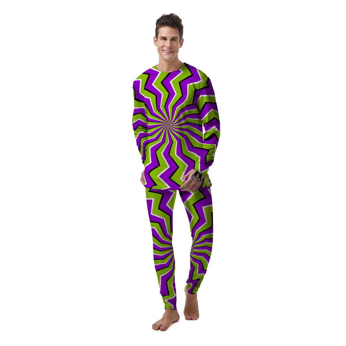 Zigzag Optical illusion Men's Pajamas